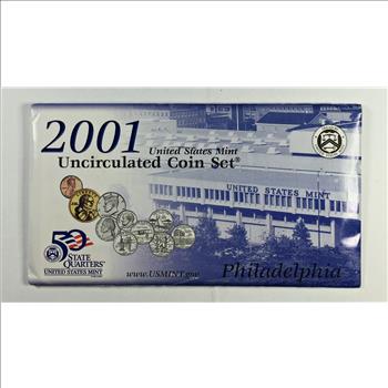 2001 Philadelphia Mint Uncirculated Coin Set*Includes Commemorative ...