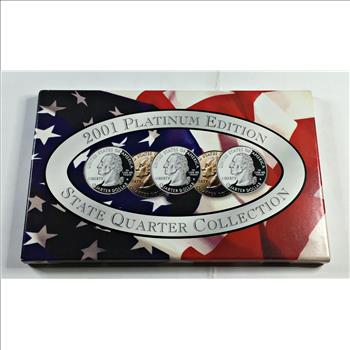 2001 Platinum Layered Edition State Quarter Collection*Set of Five ...