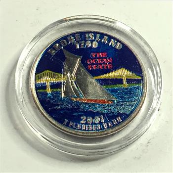 2001-D Colorized Rhode Island State Commemorative Quarter*Specialized ...