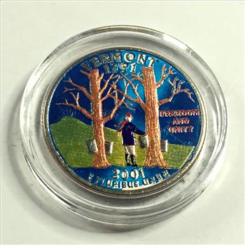 2001-D Colorized Vermont State Commemorative Quarter*Specialized ...