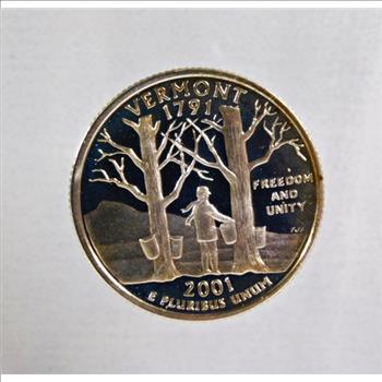 2001-S Proof Silver Vermont State Commemorative Quarter*DCAM | Property ...
