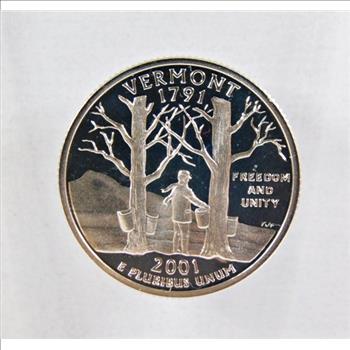 2001-S Silver Proof Vermont State Commemorative Quarter*DCAM | Property ...