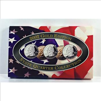 2002 24K Gold Layered Edition of the US State Quarter Collection*In ...