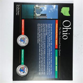 2002 Ohio Colorized Quarter P&D Mint Mark Sets in High Grade ...