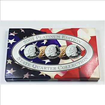 2002 Platinum Layered States Quarter Collection*In Custom Holder and ...