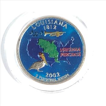 2002-D Colorized Louisiana State Commemorative Washington Quarter*In ...