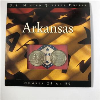 2002-P & D Arkansas Uncirculated Commemorative State Quarters in a Tri ...