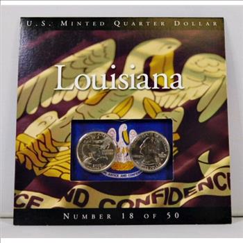 2002-P & D Louisiana State Commemorative Quarters*Uncirculated in Tri ...