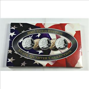 2003 24K Gold Layered Edition State Quarter Collection*Set of Five ...