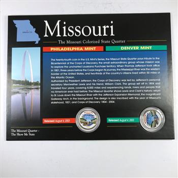 2003 Missouri Colorized Quarter P&D Mint Mark Sets in High Grade ...