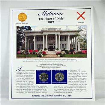 2003-D & P Alabama Commemorative State Quarters*Uncirculated with 2 ...