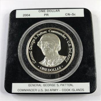 2004 Cook Islands Proof Silver $1 Gen. George S. Patton Commemorative ...