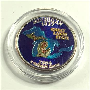 2004-P Colorized Michigan State Commemorative Quarter*Specialized ...