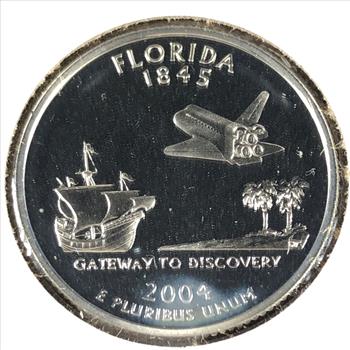 2004-S Proof Silver Florida State Commemorative Washington Quarter*Deep ...