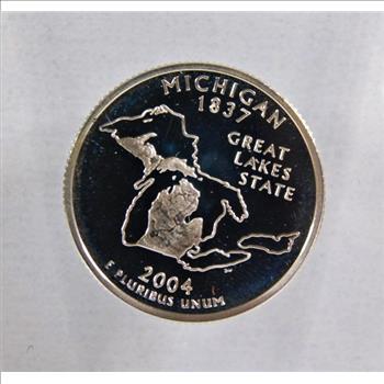 2004-S Proof Silver Michigan State Commemorative Quarter*DCAM ...