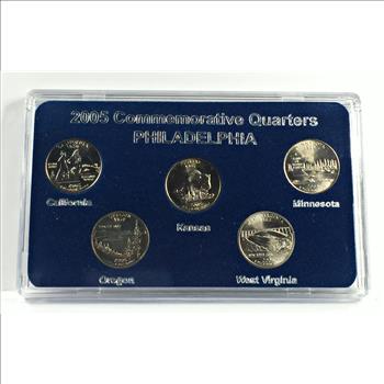 2005 Philadelphia Edition of Commemorative Quarters*In Custom Holder ...