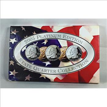 2005 Platinum Layered State Quarter Collection*Five Uncirculated ...