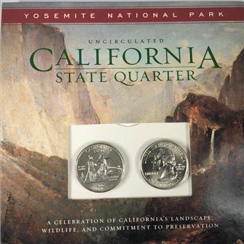2005-P & D California State Commemorative Washington Quarters*In Bifold ...