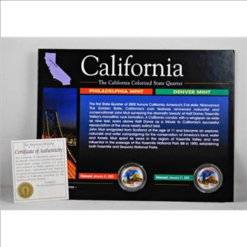 2005-P & D Colorized California State Commemorative Quarters*On 6.5" X ...