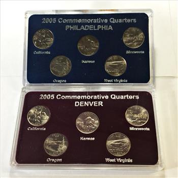 2005-P & D Commemorative States Quarters*High Grade in Custom Holders ...
