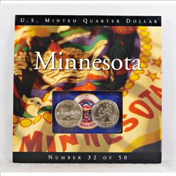 2005-P & D Minnesota State Commemorative Quarters*Uncirculated in Tri ...