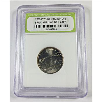 2005-P West Virginia States Commemorative Quarter*Graded Brilliant ...