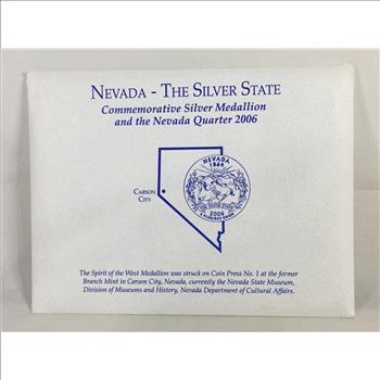 2006-CC Proof Silver Nevada Medallion*1oz .999 Silver (#1433 of 2006 ...