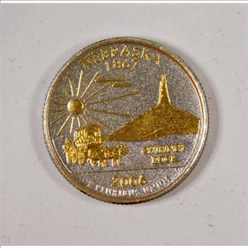 2006-D Enhanced Silver with 24K Gold Highlights Nebraska Commemorative ...