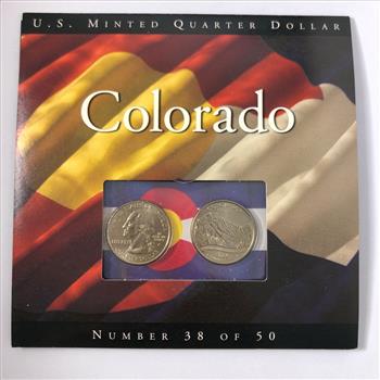 2006-P & D Colorado Uncirculated Commemorative State Quarters in a Tri ...