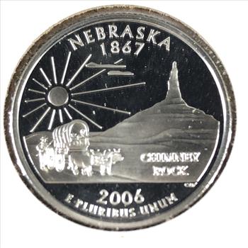 2006-S Proof Silver Nebraska State Commemorative Washington Quarter ...