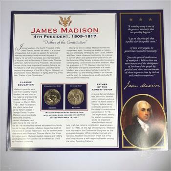 2007 James Madison Presidential Dollar Collection on Informative ...
