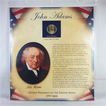 2007 John Adams Commemorative Presidential $1*Uncirculated*Encased in 9 ...