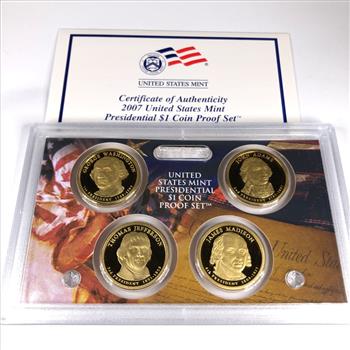 2007 Presidential Dollar Proof Coin Set in Original Government Pack ...