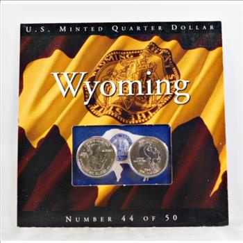 2007-P & D Wyoming Commemorative Quarters*In Tri-fold Story Board ...