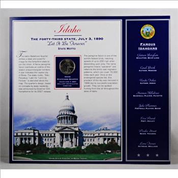 2007-P Idaho Commemorative Quarter*Encased in 9" x 10" Story Board With ...
