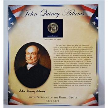 2008 John Quincy Adams Commemorative Presidential Dollar*Encased in 9 ...