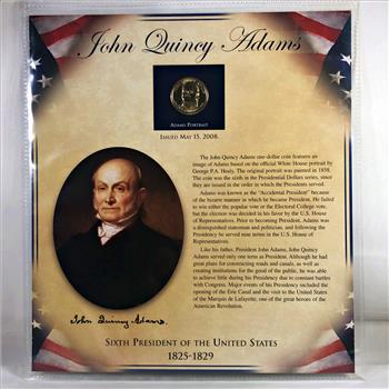 2008 John Quincy Adams Presidential Commemorative Dollar*Encased in 9 ...