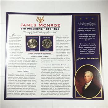 2008-P & D James Monroe Commemorative Presidential Dollars*Encased in 9 ...