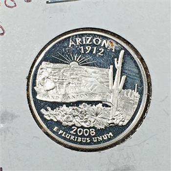 2008-S Silver Proof Arizona State Commemorative Quarter*DCAM | Property ...