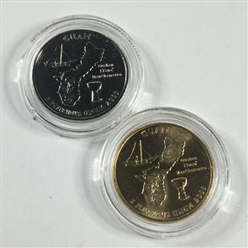 2009-P & D Guam Commemorative Quarters*P is 24K Gold Layered*Both in ...