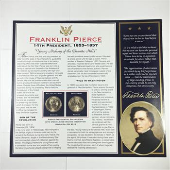 2010-P & D Franklin Pierce Commemorative Presidential Dollars*Encased ...