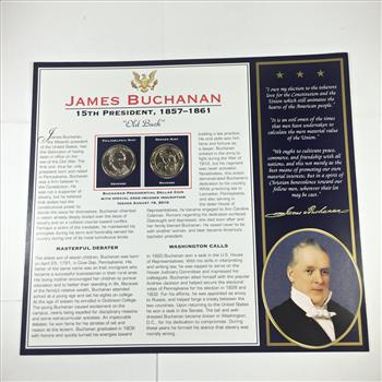 2010-P & D James Buchanan Commemorative Presidential Dollars*Encased in ...