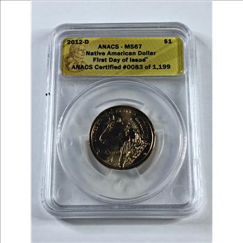 2012-D Native American Trade Routes Commemorative Dollar*First Day of ...