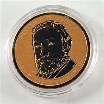 2012-P Colorized Benjamin Harrison Presidential Commemorative Dollar*In ...