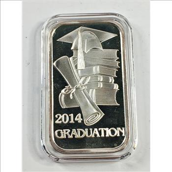 2014 Graduation*One Troy Ounce .999 Fine Silver Bar*In Protective ...