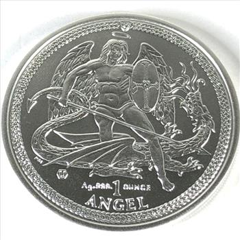 2014 Isle of Man 1oz .999 Fine Silver Angel Coin*Brilliant Uncirculated ...