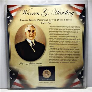 2014 Warren G. Harding Uncirculated Commemorative Presidential Dollar ...