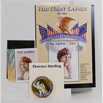 2014-P Colorized Warren G. Harding Dollar Commemorating FLORENCE ...