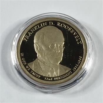 2014-S Proof Franklin D. Roosevelt Commemorative Presidential Dollar ...