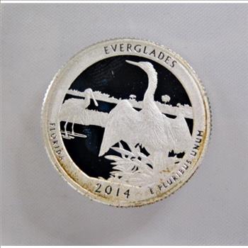 2014-S Proof Silver Everglades, Florida Commemorative Quarter*.1808oz ...